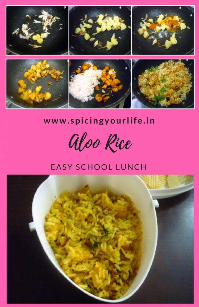 Aloo Rice ~ Aloo Roast Rice | Potato Rice ~ Easy Lunch Recipes for Kids ...