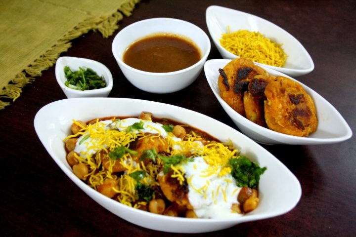 Chole Tikki Chaat | Chole with Paneer Stuffed Aloo Tikkis