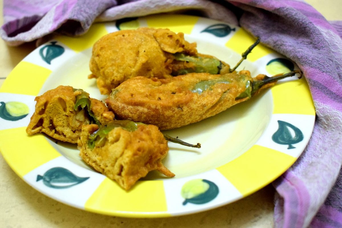 Rice Stuffed Mirchi Bajji