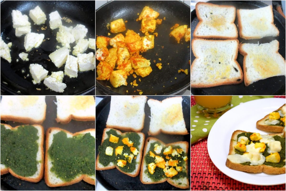 Paneer Cheese Chutney Toast