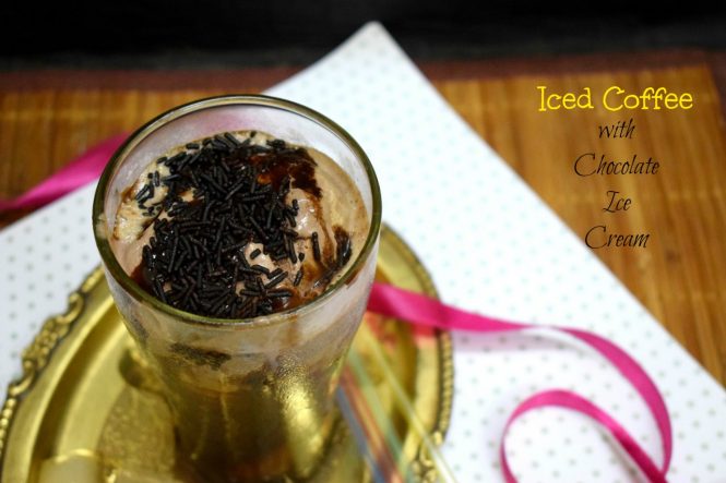 Iced Coffee with Chocolate Ice Cream