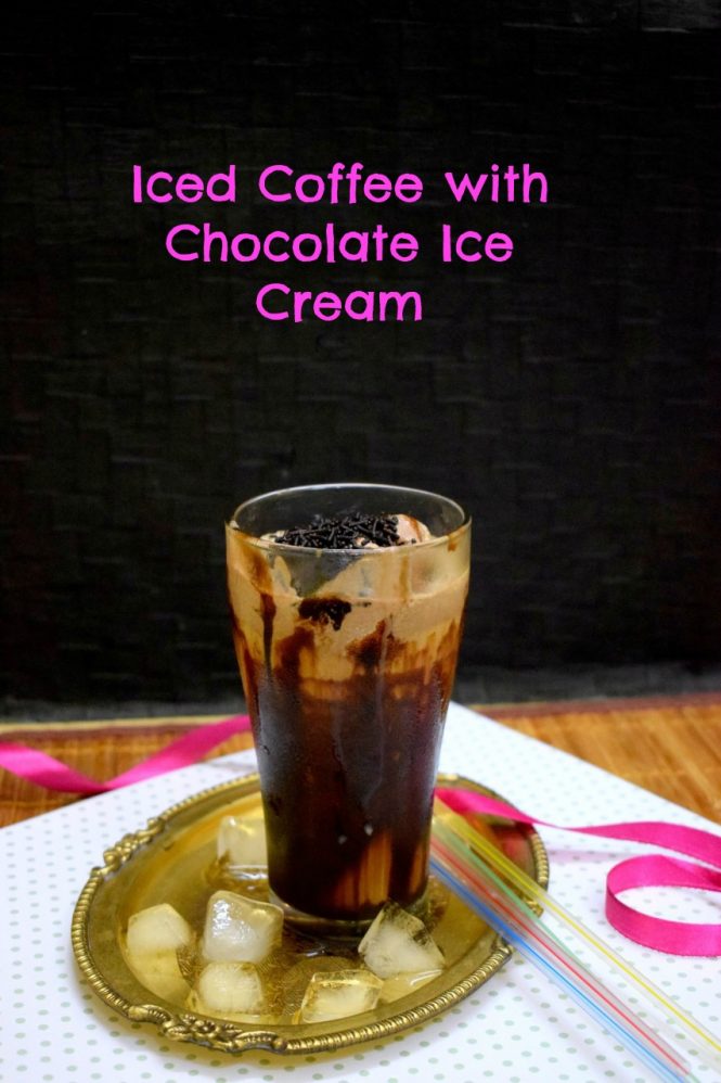 Iced Coffee with Chocolate Ice Cream