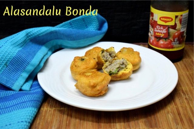 Alasandalu Bonda | Black Eyed Pea Potato Bonda