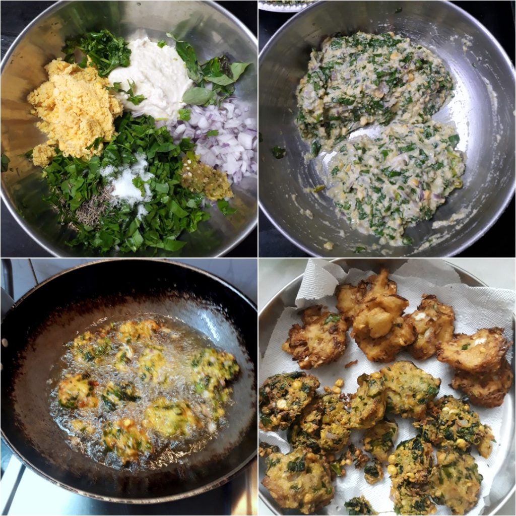 Palak Vada | Spinach Lentil Fritters