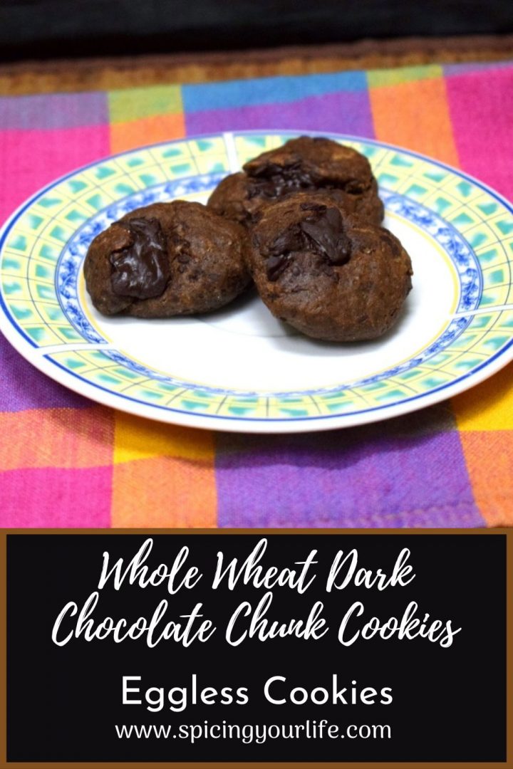 Whole Wheat Dark Chocolate Chunk Cookies
